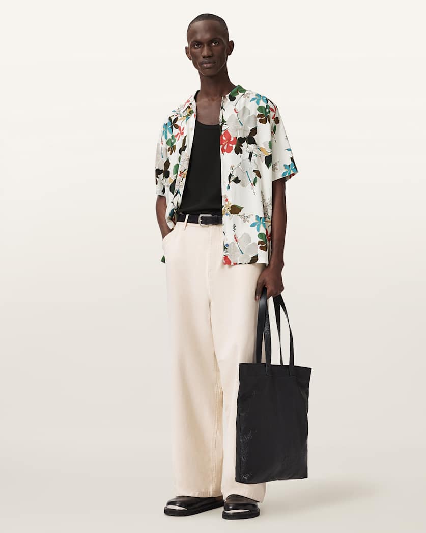 Koh Chang Oversized Shirt Off White | ALLSAINTS